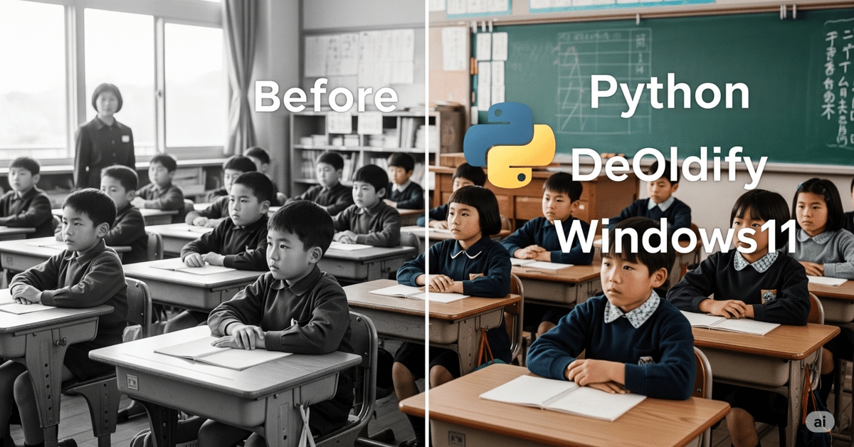 白黒画像のカラー化（DeOldify）をやってみる （Windows11）｜micz