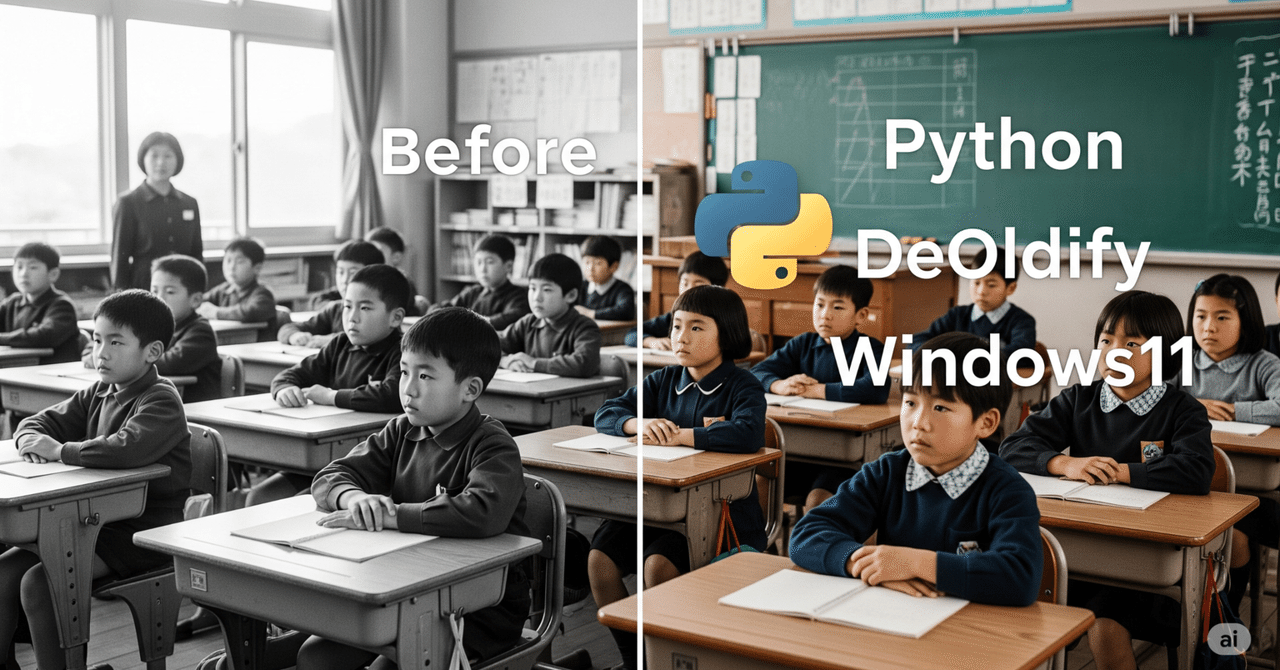 白黒動画画像のカラー化（DeOldify）をやってみる （Windows11）｜福田 道隆