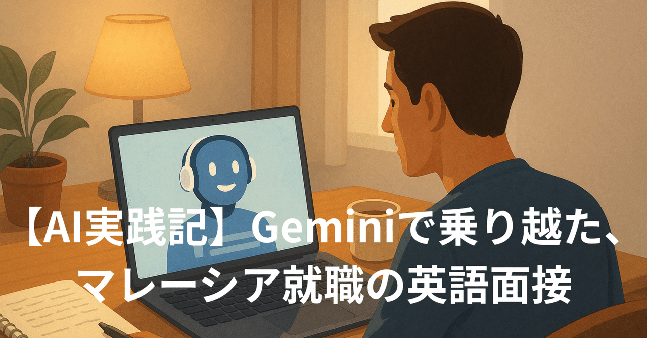 【AI実践記】Geminiで乗り越えた、マレーシア就職の英語面接｜Shun-log