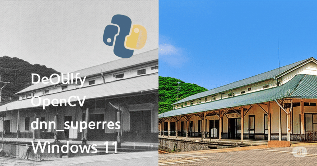 白黒画像をカラー化して超解像処理を一括で行う（DeOldify,dnn_superres,Windows11)｜micz
