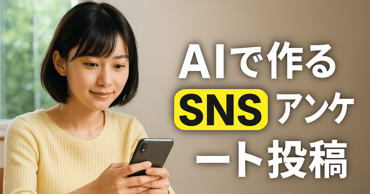 AIで作るSNSアンケート投稿｜マーケティング×副業の可能性とは｜ヒツジ@AI副業・メディア資産構築家🌈月8万ビュー・フォロバ100・応援します