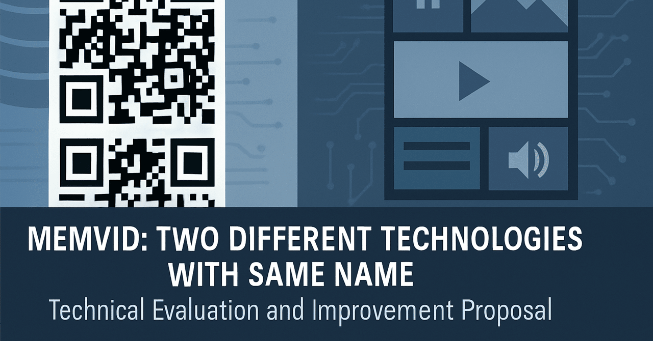 Memvid：同名だが全く異なる2つの技術 - GitHubプロジェクトの技術的評価と改良案｜AI研究最前線｜ぬるぽん
