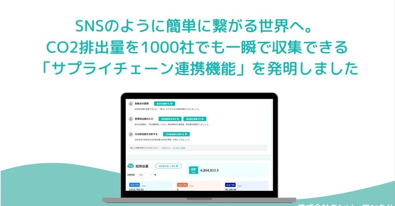 CO2見える化SaaS「タンソチェック」が上場企業や元請け向けにサプライチェーンのCO2排出量の1次データ収集を一瞬で可能にするデータ連携機能を発明しました【特許申請済_2024-082776 ...