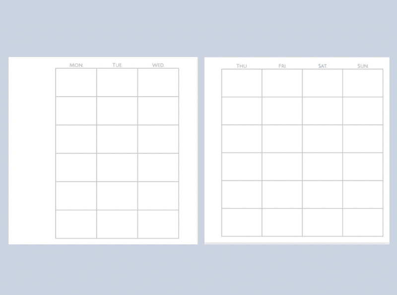 【フリーダウンロード】M5スクエアの手帳リフィル マンスリー＆ウィークリー｜saki_note