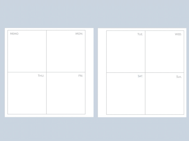 【フリーダウンロード】M5スクエアの手帳リフィル マンスリー＆ウィークリー｜saki_note