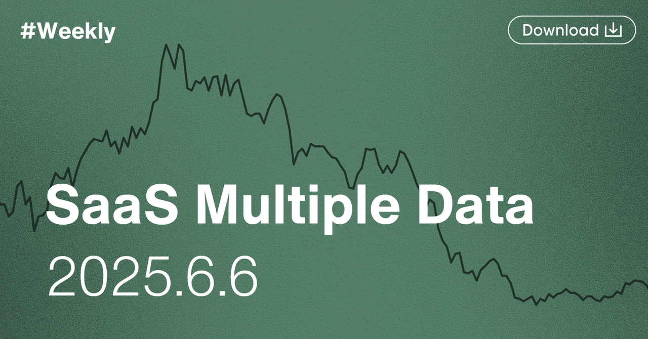 Weekly SaaS multiple data_20250606｜Next SaaS Media Primary | 運営 早船 明夫