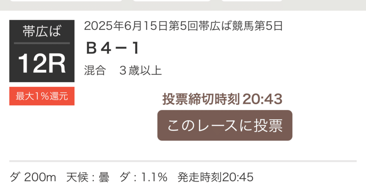 ばんえい12R｜ばんすけ