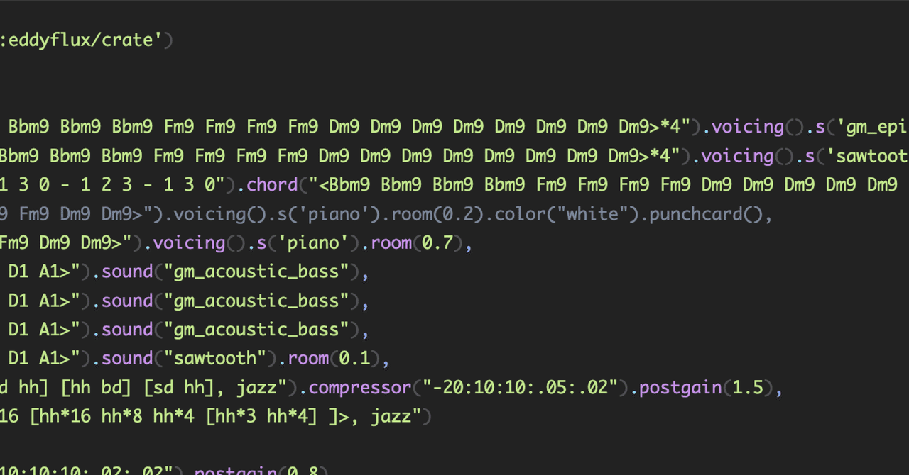 Strudel REPLを使って音楽を作った。｜fendoap