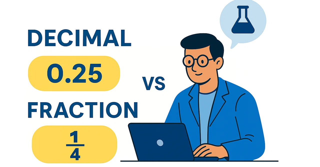 研究室で迷わない！decimalとfractionの使い分けポイント｜Akimaru_EN
