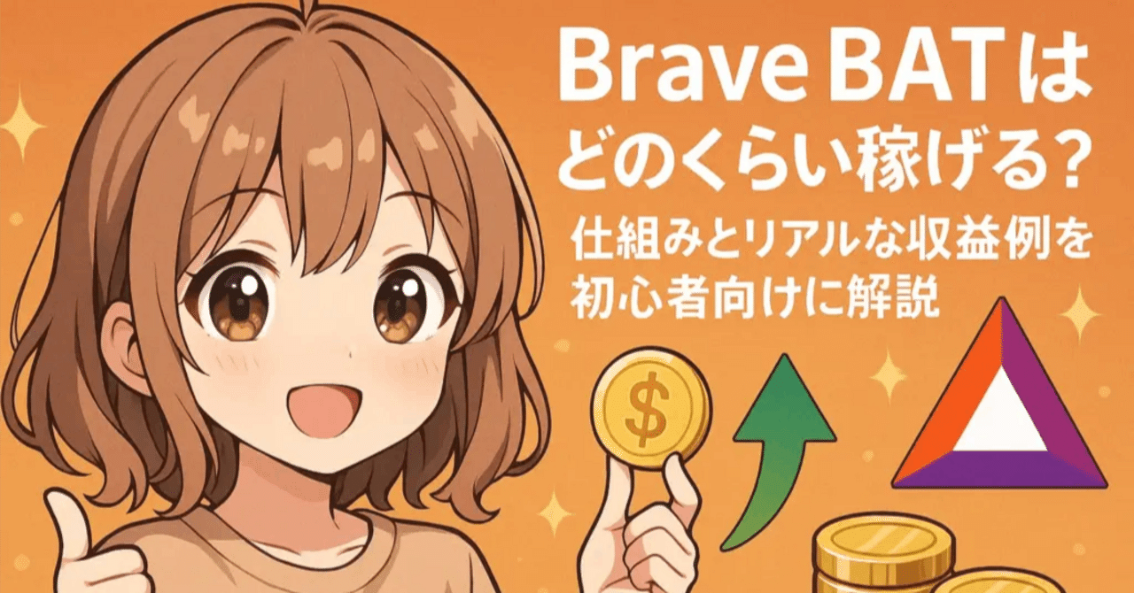Brave BATはどのくらい稼げる？仕組みとリアルな収益例を初心者向けに解説｜ゼロから始める仮想通貨ガイド