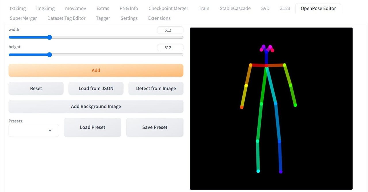 SD Web-UI(reforge)でOpenPose Editorのタブが出ないが？｜ふつおじ