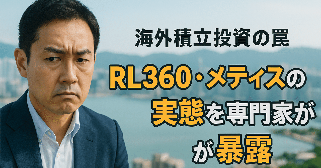 【危険】海外積立投資の罠｜RL360・メティス香港の実態を専門家が暴露｜投資家JACK®️資産形成×副業×収入UP情報発信