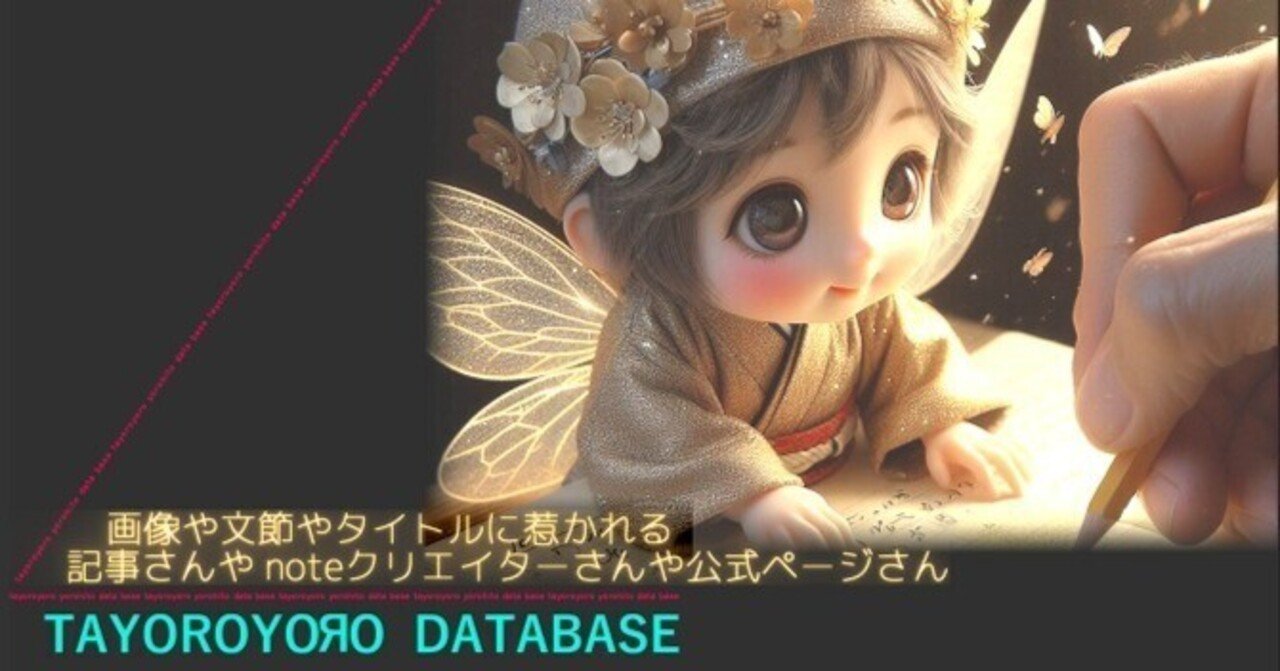 227 画像や文節やタイトルに惹かれる 記事さんや noteクリエイターさんや公式ページさん ｜たよろよろ図書館DATABASE