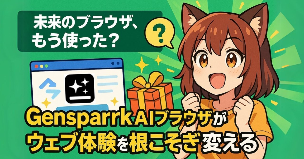 【未来のブラウザ、もう使った？】Genspark AIブラウザがウェブ体験を根こそぎ変える｜ここみ｜フォロバ100｜AIコンテンツ創作者