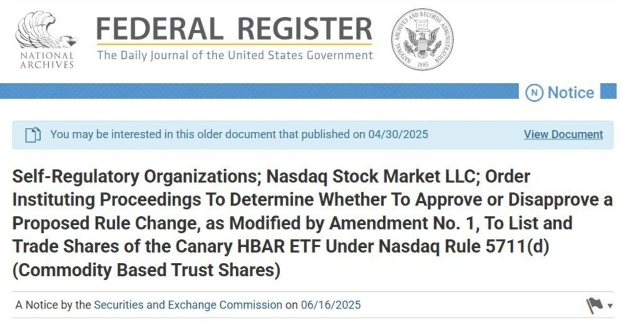 📊 SEC、Canary HBAR ETF上場審査手続き 公式開始｜HederaKimchiのヘデラ知識倉庫！