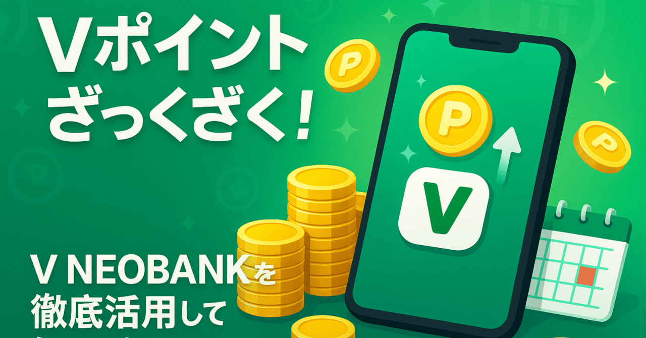 Vポイントざっくざく！V NEOBANKを徹底活用して毎月ポイントをゲットする方法｜たなやん@ポイ活ガチ勢