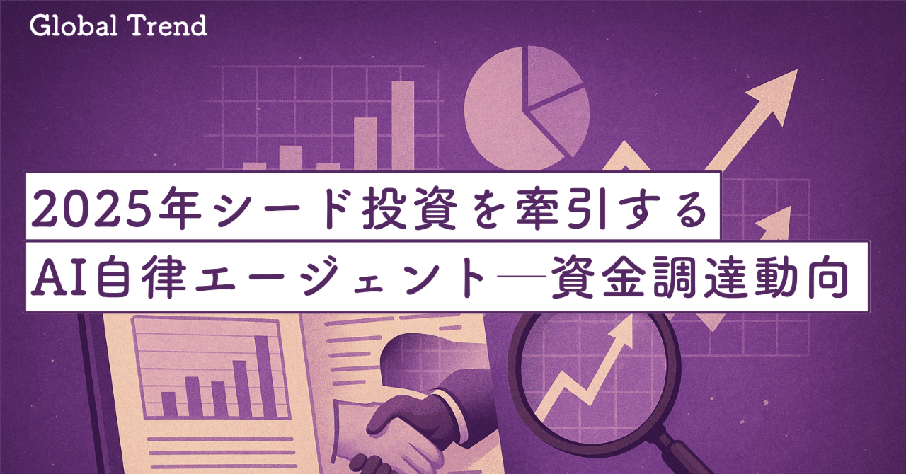 2025年シード投資を牽引するAI自律エージェント──資金調達動向と主要ユースケース分析｜SecondWave