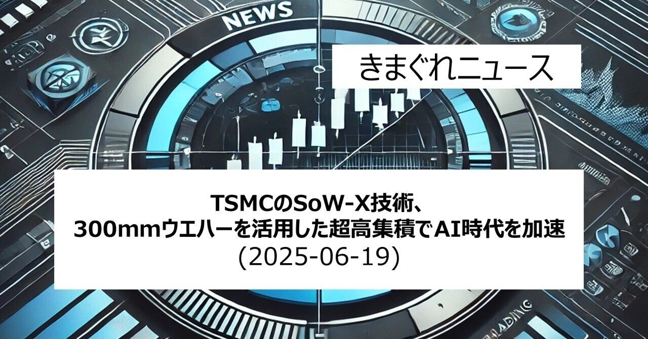 TSMCのSoW-X技術、300mmウエハーを活用した超高集積でAI時代を加速｜IT-daytrading