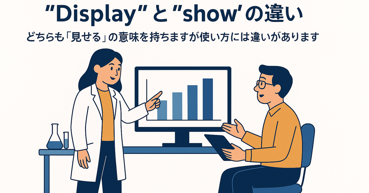 見せる英語：displayとshowの使い分け｜Akimaru_EN