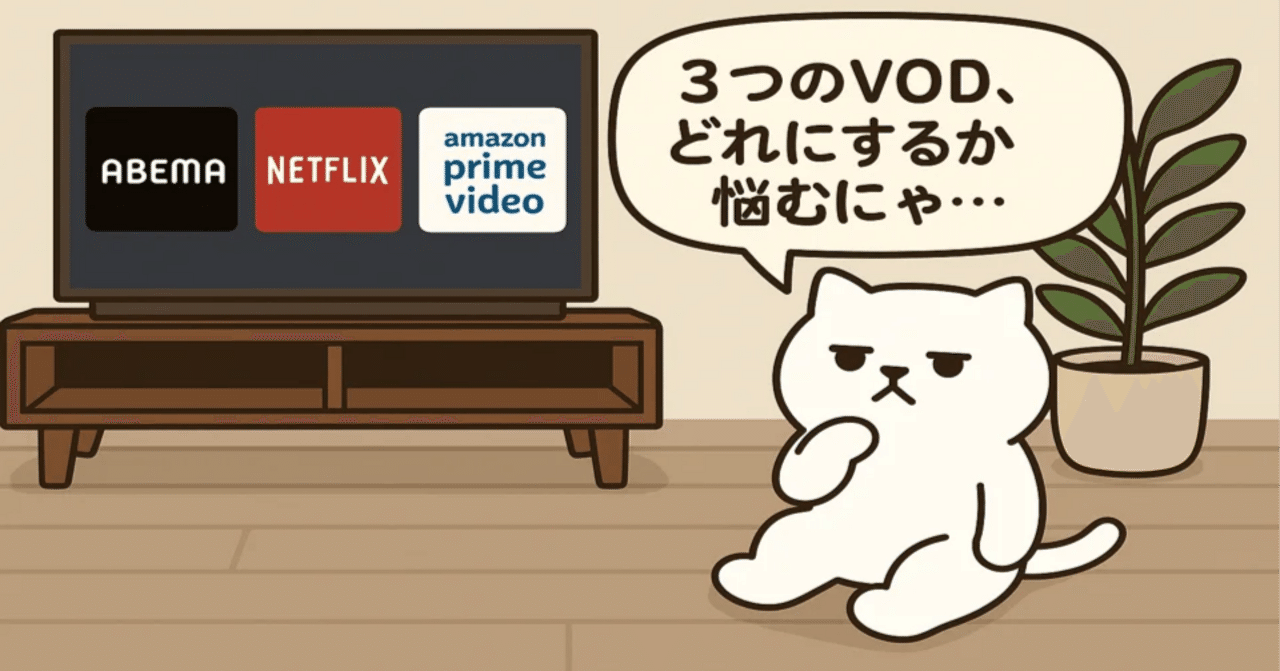 🎬【アニメ好き必見】ABEMA・Netflix・Amazonプライムを比べてみたにゃ！｜まんぷくにゃん