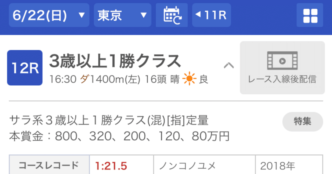 6/22（日）🌈東京12R🌈中央競馬予想🌈16:30⏰【SS】｜よう競馬予想🥕2025