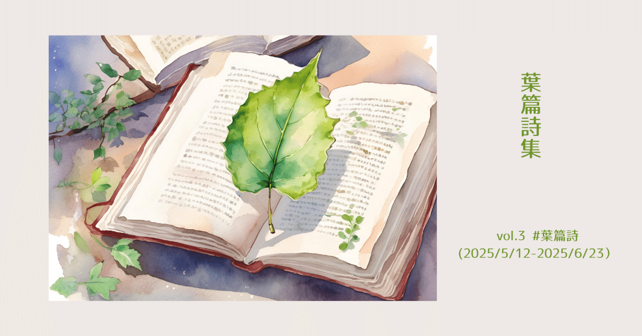 葉篇詩集 vol.3 #葉篇詩 2025/6/23｜cofumi（こふみ）詩＊音楽