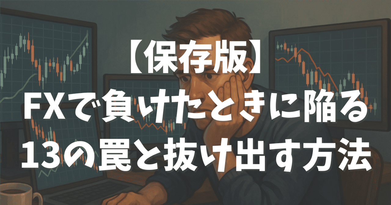 【保存版】FXで負けたときに陥る13の罠と抜け出す方法｜SHIN@FXトレーダー