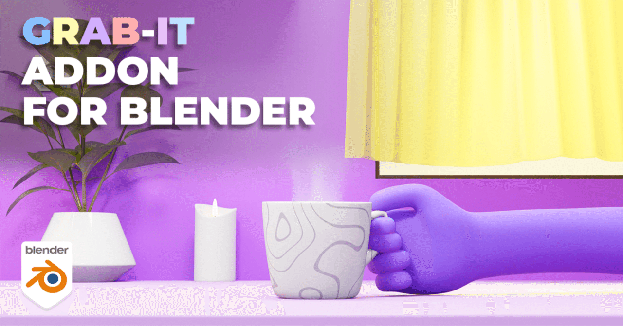 BlenderアドオンのGrab-Itでモノを掴む｜YOKO