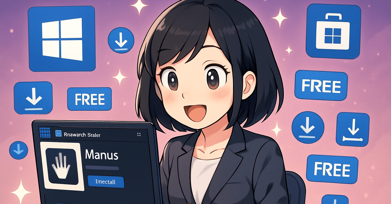 ManusがWindowsアプリで登場！Microsoft Storeから無料ダウンロード開始｜いしたにまさき