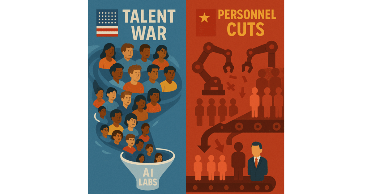 AI開発競争：米国は人材争奪、中国は人員削減｜Trans-N