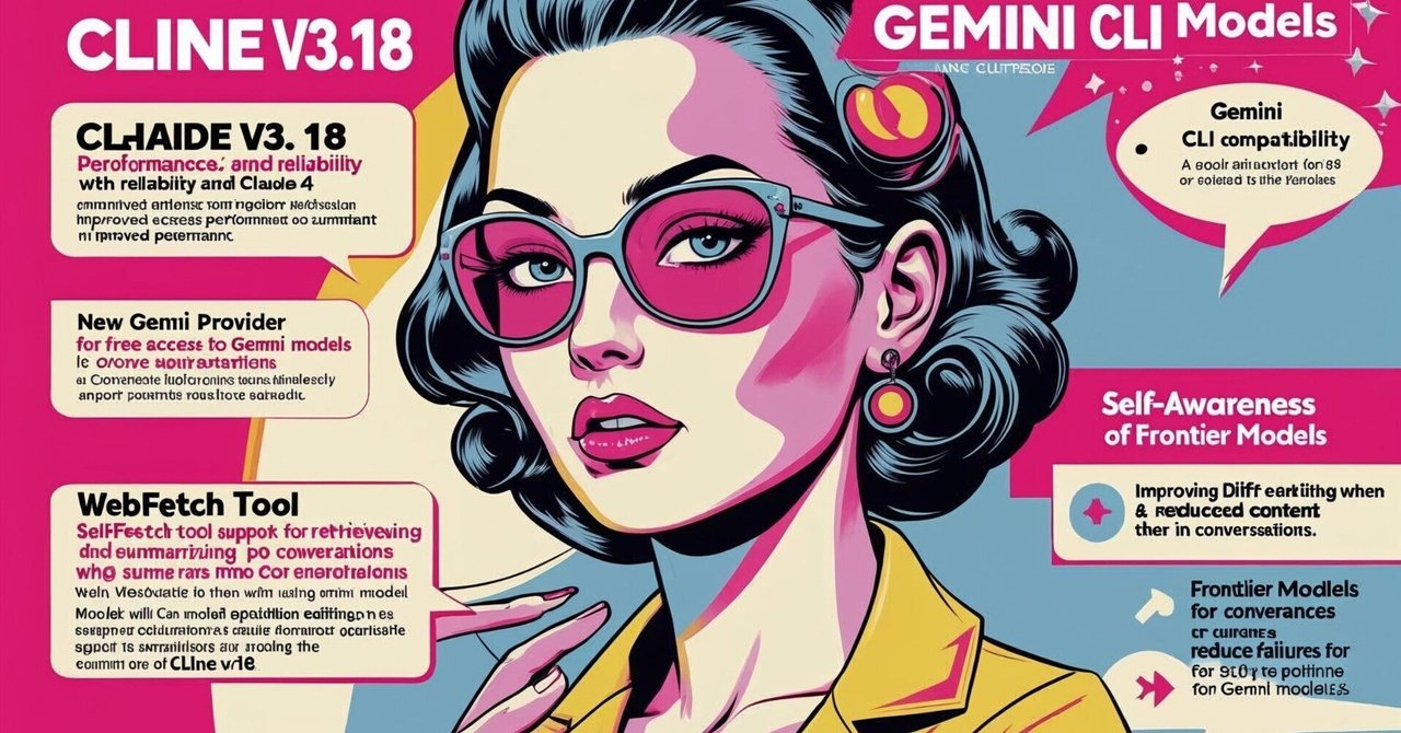 Cline v3.18 話題のGemini CLIに対応｜じろう