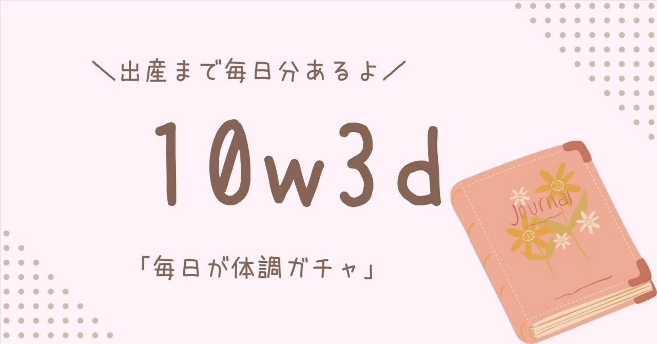 【10w3d】毎日が体調ガチャ｜【プレママ】妊婦日記_3年後の今だから言えること