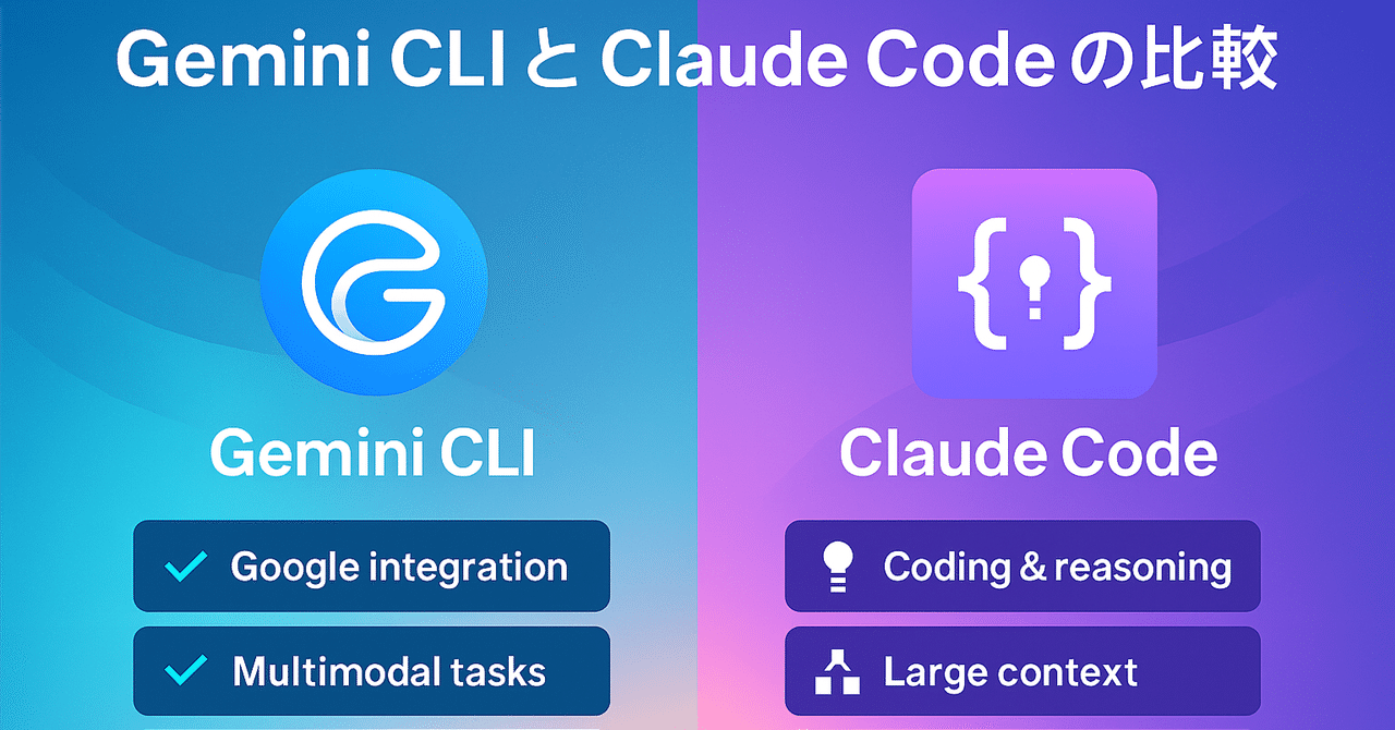 101」 Gemini CLI とClaude Codeとの比較｜Ritsuo