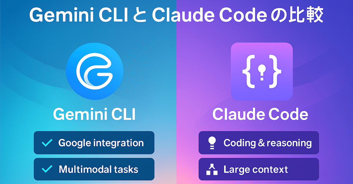 101」 Gemini CLI とClaude Codeとの比較｜Ritsuo