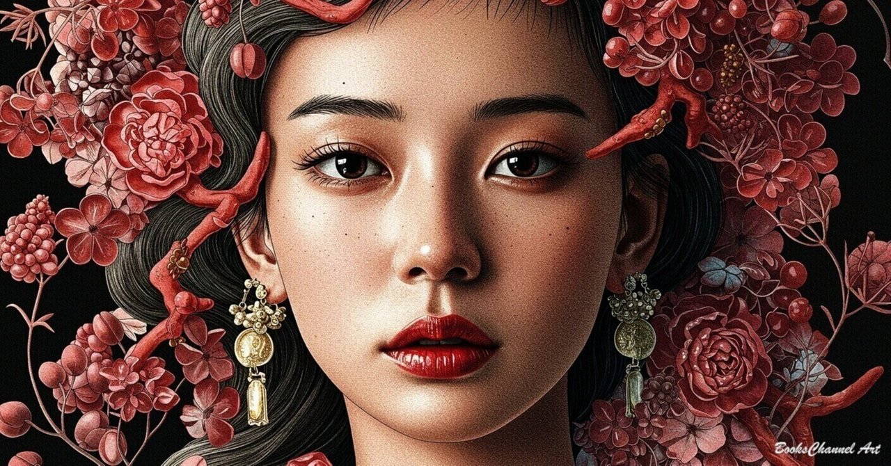 AI作品名「メドゥーサの魅惑の植物園」"Flora Medusa" From BooksChannel's AI Abstractions｜Books Channel