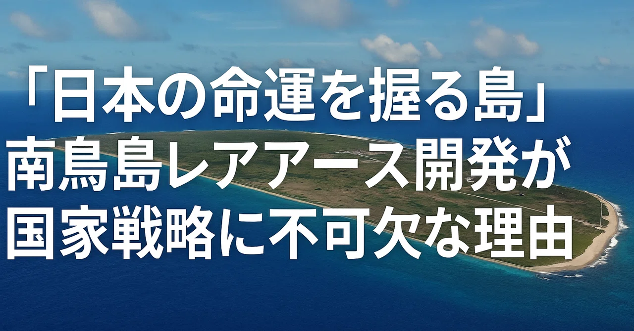 「日本の命運を握る島」南鳥島レアアース開発が国家戦略に不可欠な理由｜Teru