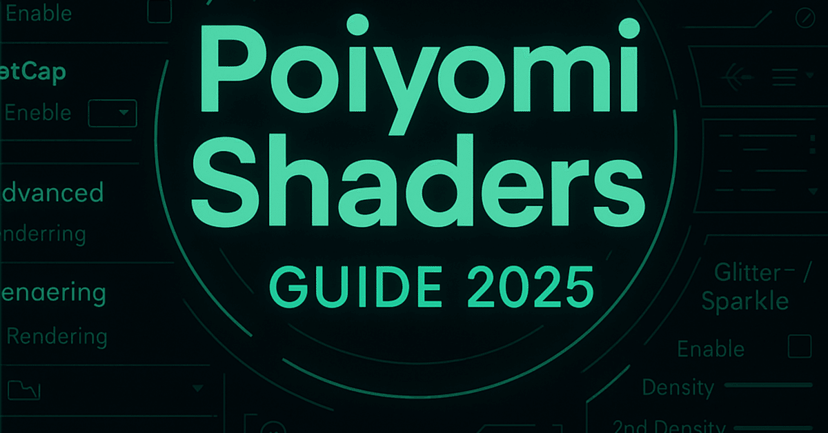 【完全版】Poiyomi Shaders 詳細学習ガイド｜機能・インストール・最適化・更新履歴まで徹底解説（2025年対応）｜アサシンな猫
