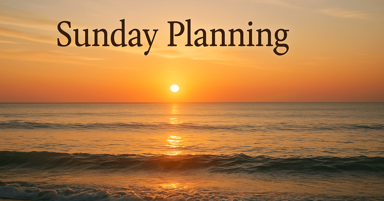 Sunday Planning #3｜たつや