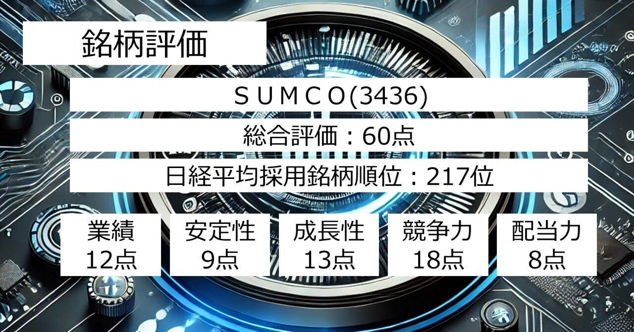 SUMCO(3436) 60点｜IT-daytrading
