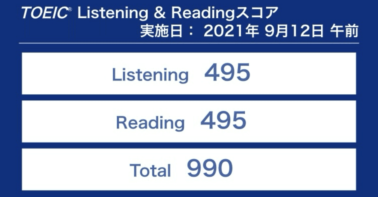 TOEIC955点から990点獲得までに約2年半かかった話｜Ken TOEFL講師