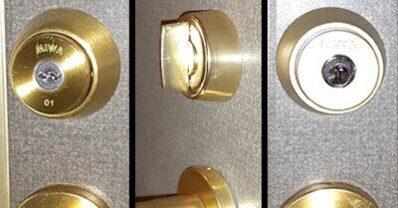 LD錠前の「U9/MIWA」を「カバエースBH5」へシリンダー交換｜鍵屋 キー助®🔑口コミ・評判を掲載中｜鍵交換・取付・開錠・電子錠・ドアノブ交換・ドアクローザー交換他