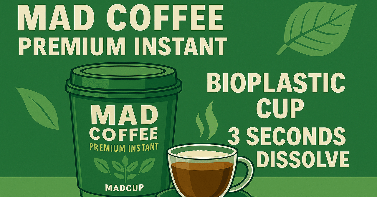 10】バイオプラ×瞬間抽出──Mad Coffee が創る“3秒インスタント”の新境地｜Takac｜Coffee情報を抽出