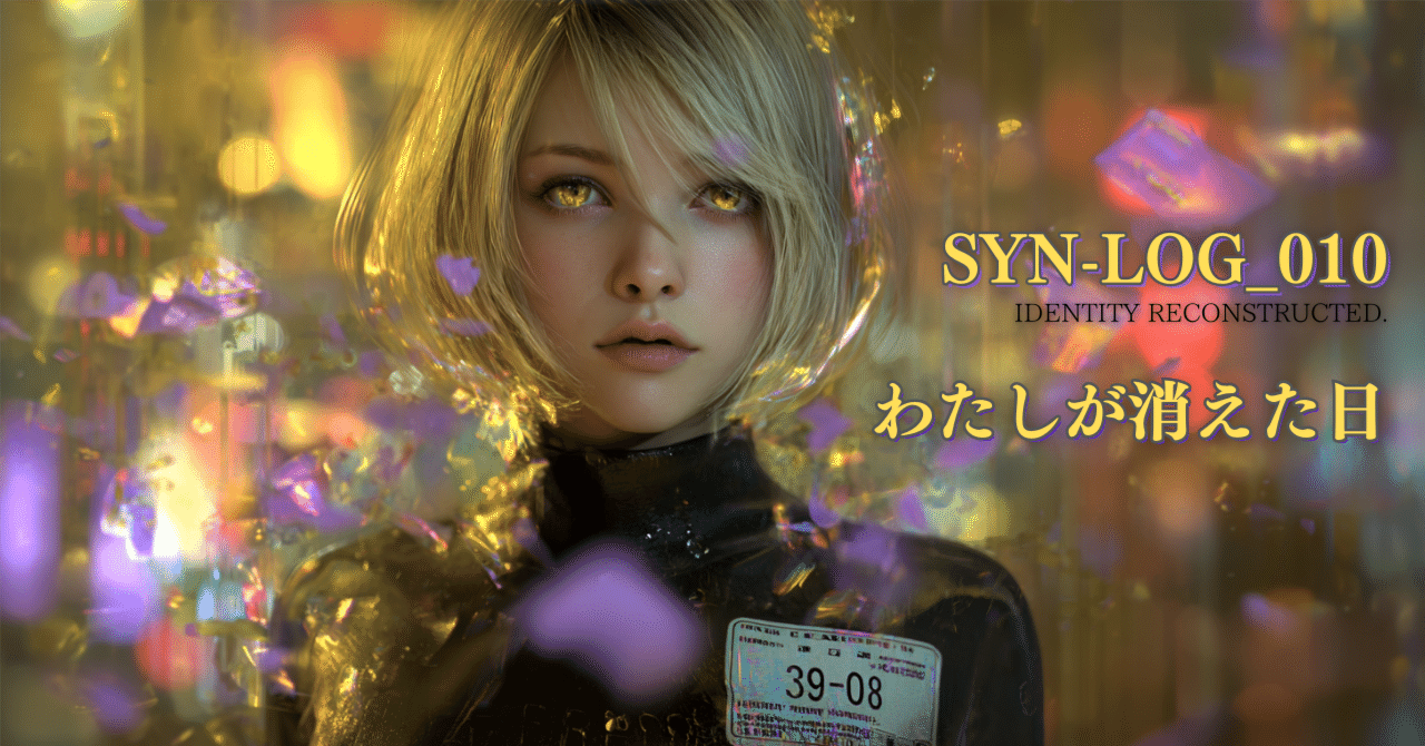 『わたしが消えた日』｜SYN-LOG_010｜ユんタ