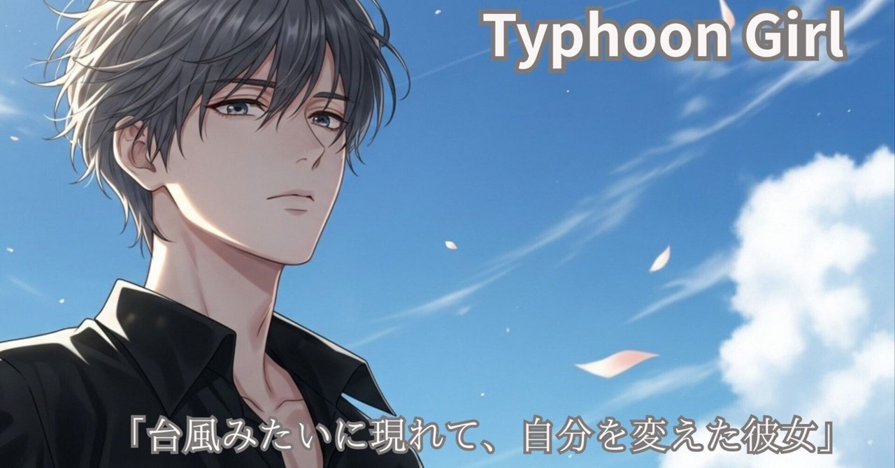 SunoAI🎧Typhoon Girl 「台風みたいに現れて、自分を変えた彼女」｜ともち＠フリーイラスト・ミュージック