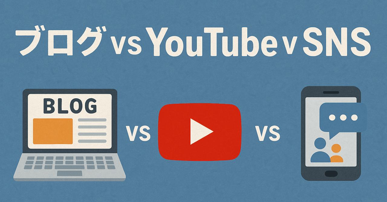 ブログ vs YouTube vs SNS：どれを選ぶべきか？｜koji＊ｱﾌｨﾘｴｲﾄ副業で安定して月5万稼ぐ30歳