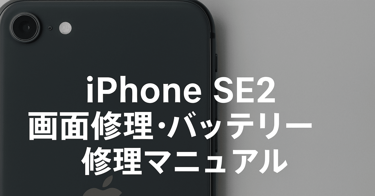 iPhone SE2画面修理、バッテリー修理マニュアル｜ジャンク再生職人 ともきち