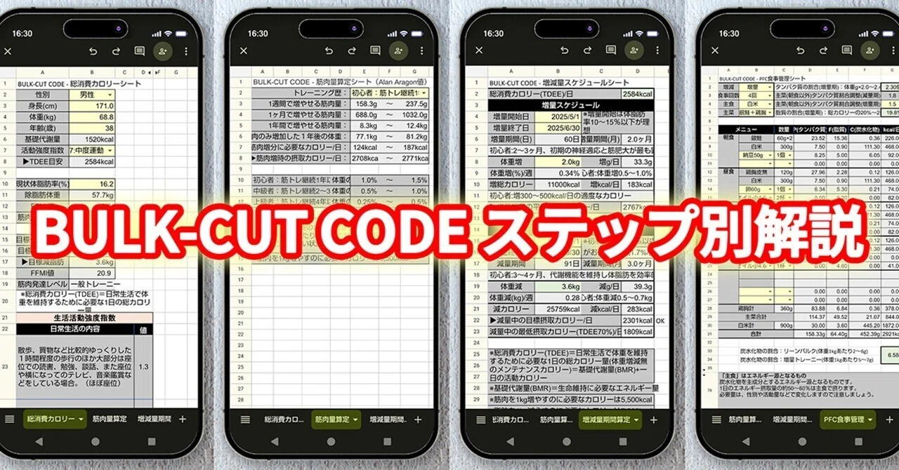 BULK-CUT CODE ステップ別解説｜LUMOFIT
