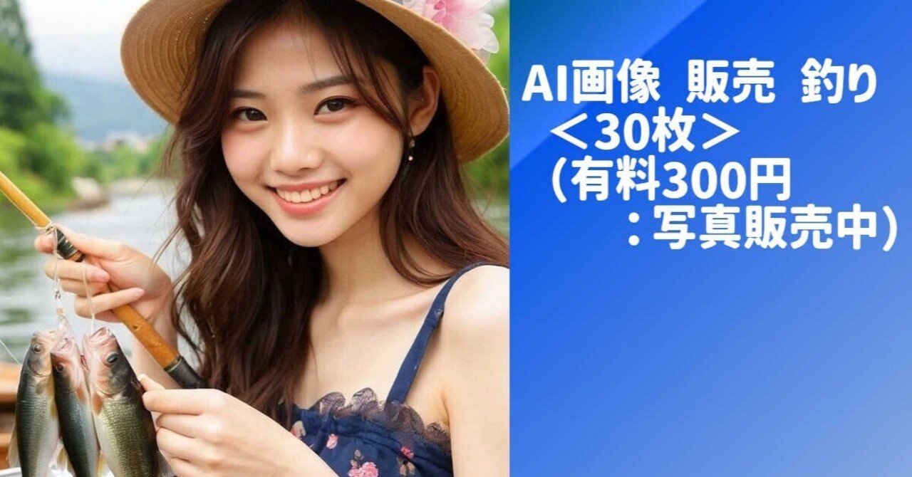 AI画像 販売 釣り ＜30枚＞（有料300円：写真販売中）｜AI画像 （リアル）