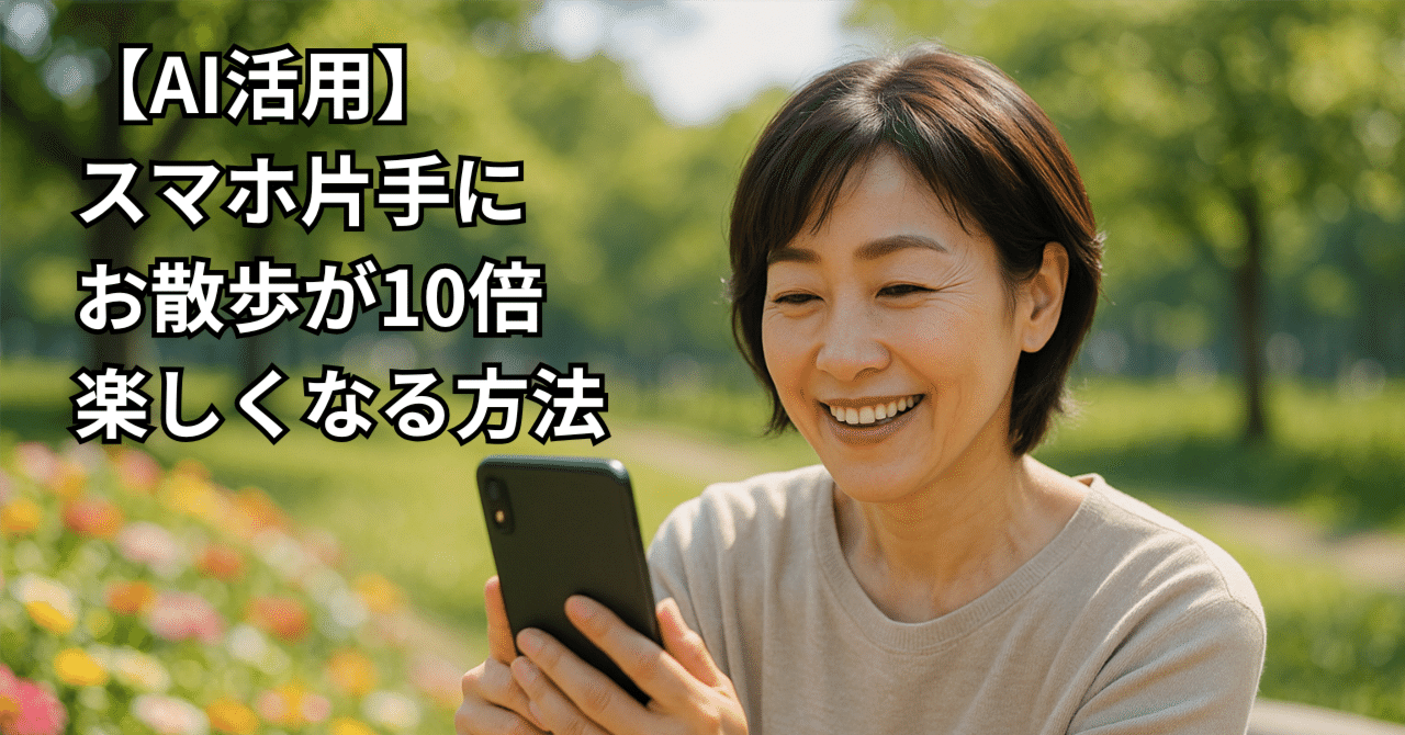 【AI活用】「この花、なんて名前？」が1秒で解決！スマホ片手にお散歩が10倍楽しくなる方法｜tomozo｜AI時短ナビゲーター