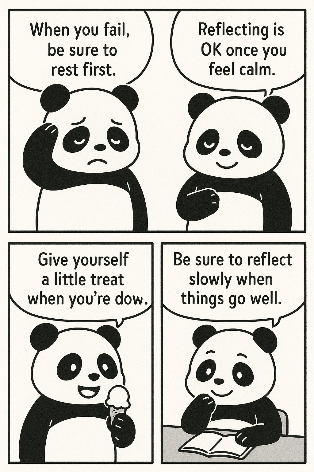 When you fail, rest first. Reflect when calm. Treat yourself when it’s ...